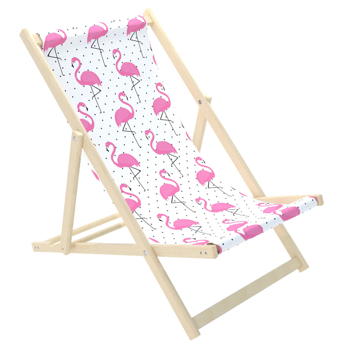 Sezlong de plaja pentru copii Flamingos - banaby.ro