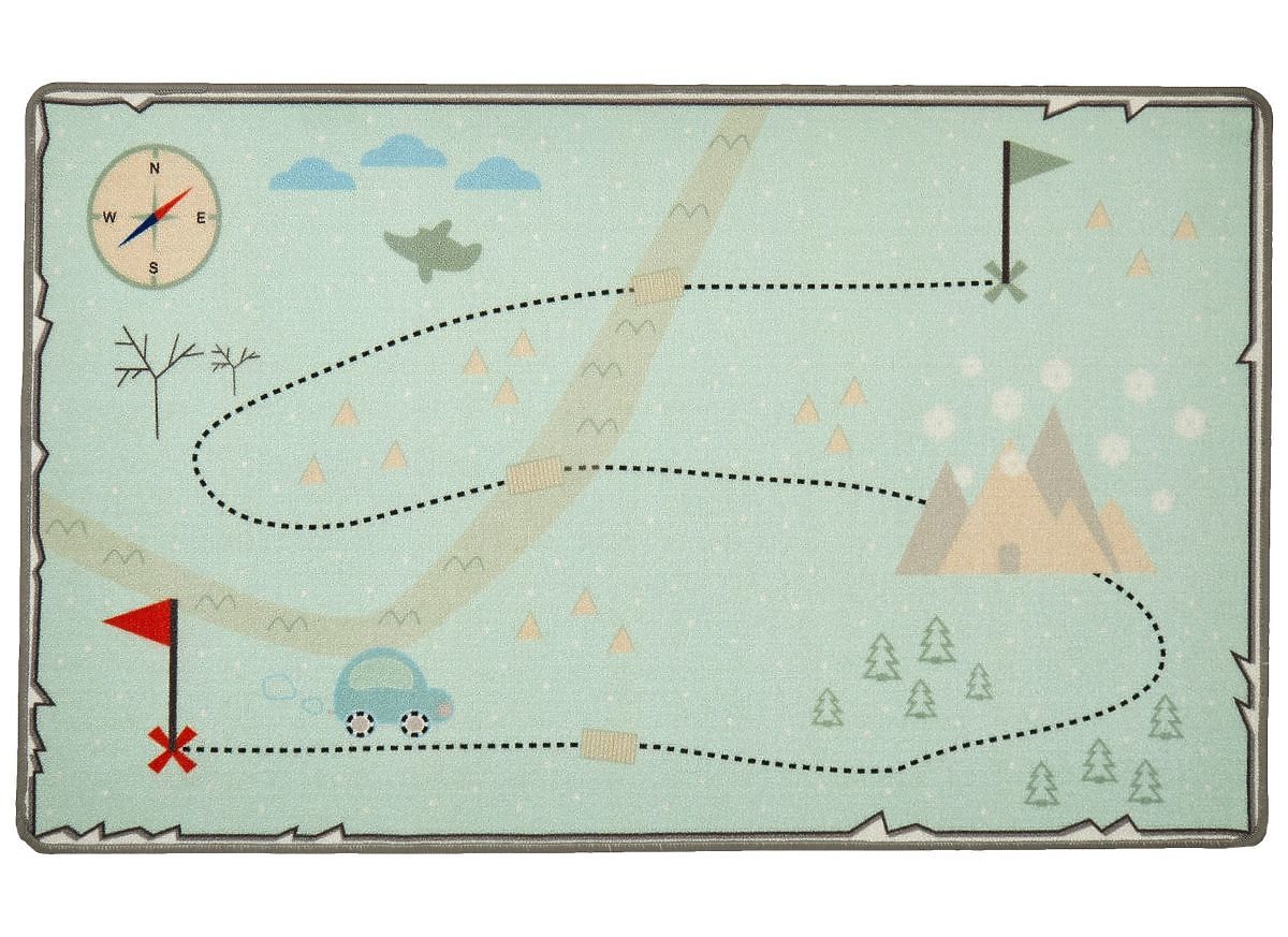 Covor – hartă comori – verzuliu - banaby.ro