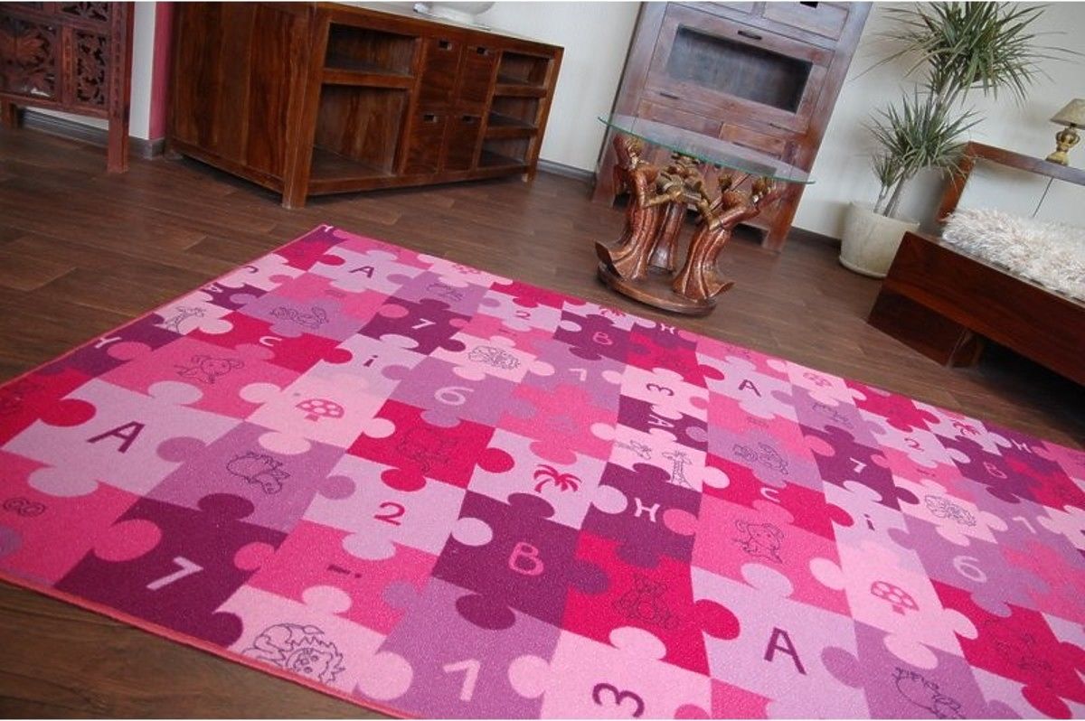 Covor puzzle pentru copii – Mov - banaby.ro