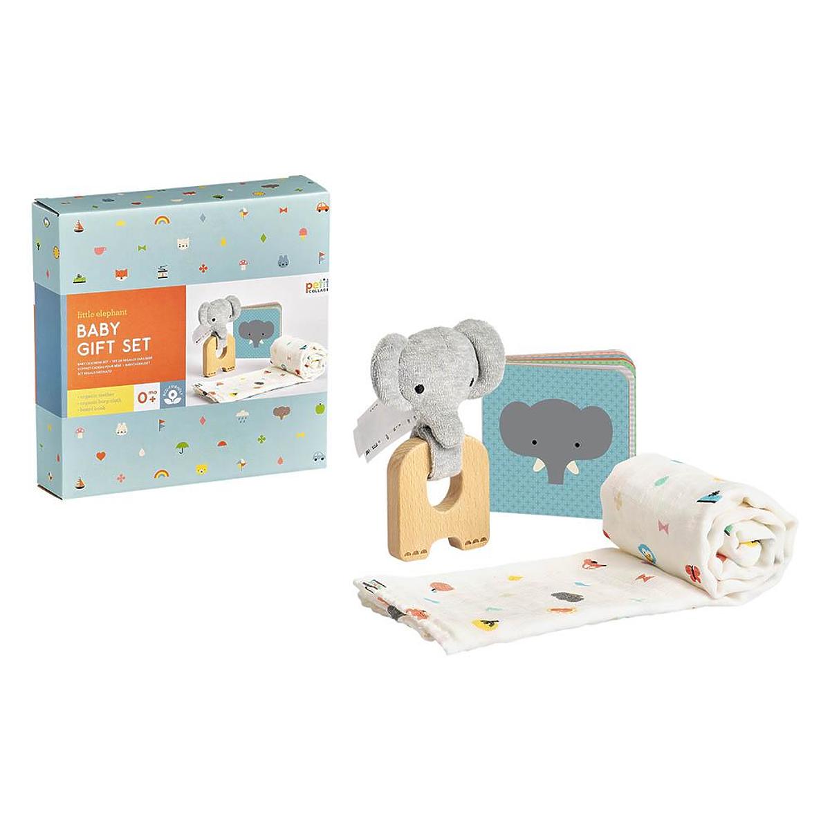 Set cadou pentru pui de elefant Petit Collage - banaby.ro